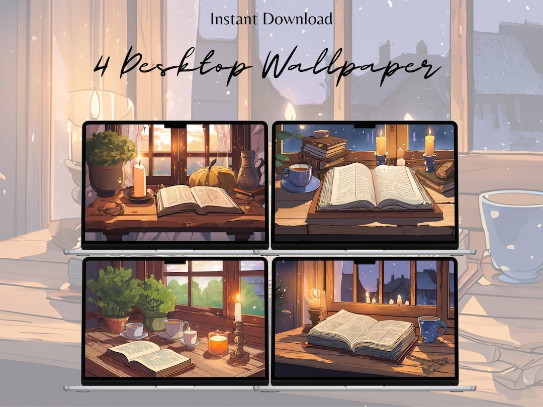 Book Wallpaper | Desktop Wallpapers | Cozy Wallpaper | Booklover ...