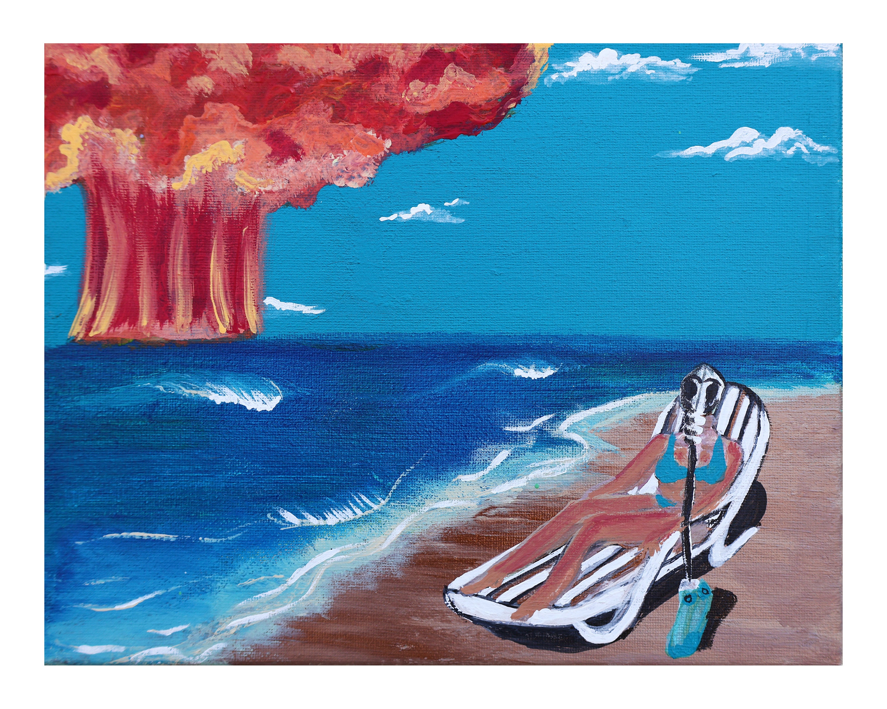 Beach Bombshell Prints 5x7 8x11. Pinup, Sketch, Nude, Surrealism ...