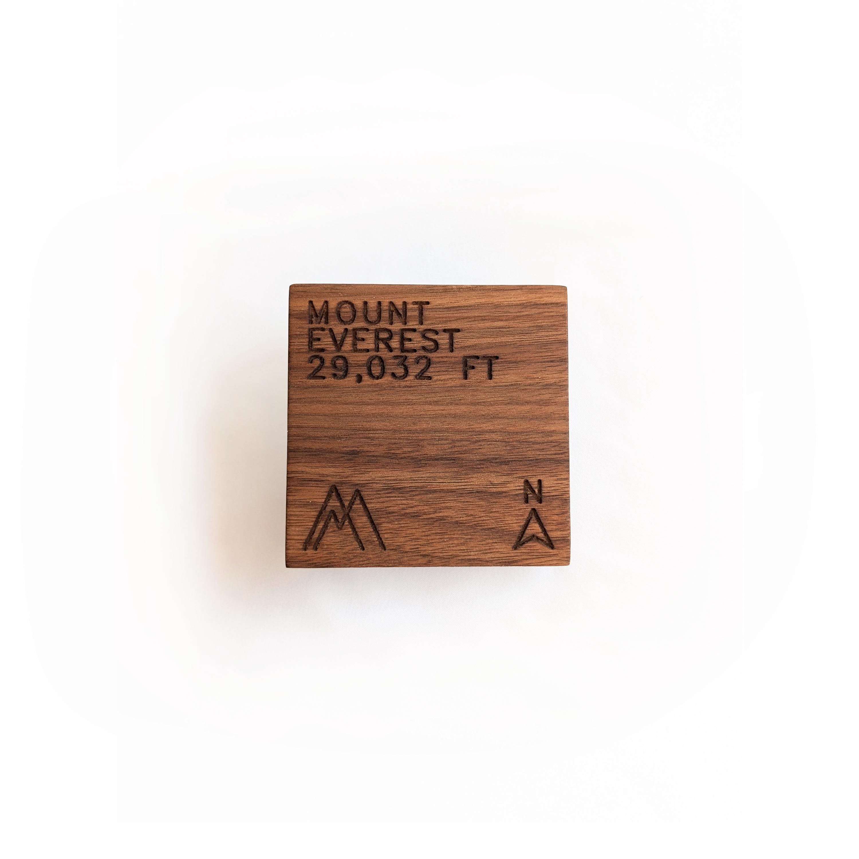 Mount Everest - Miniature Wooden Model With Hiking Trails - Etsy