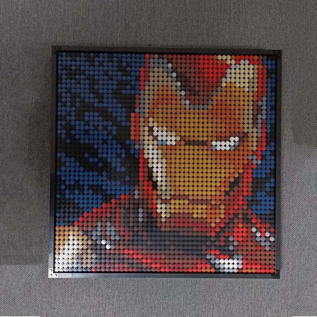 Creative Pixel Art Building Blocks for Super Hero Steel Man - Etsy