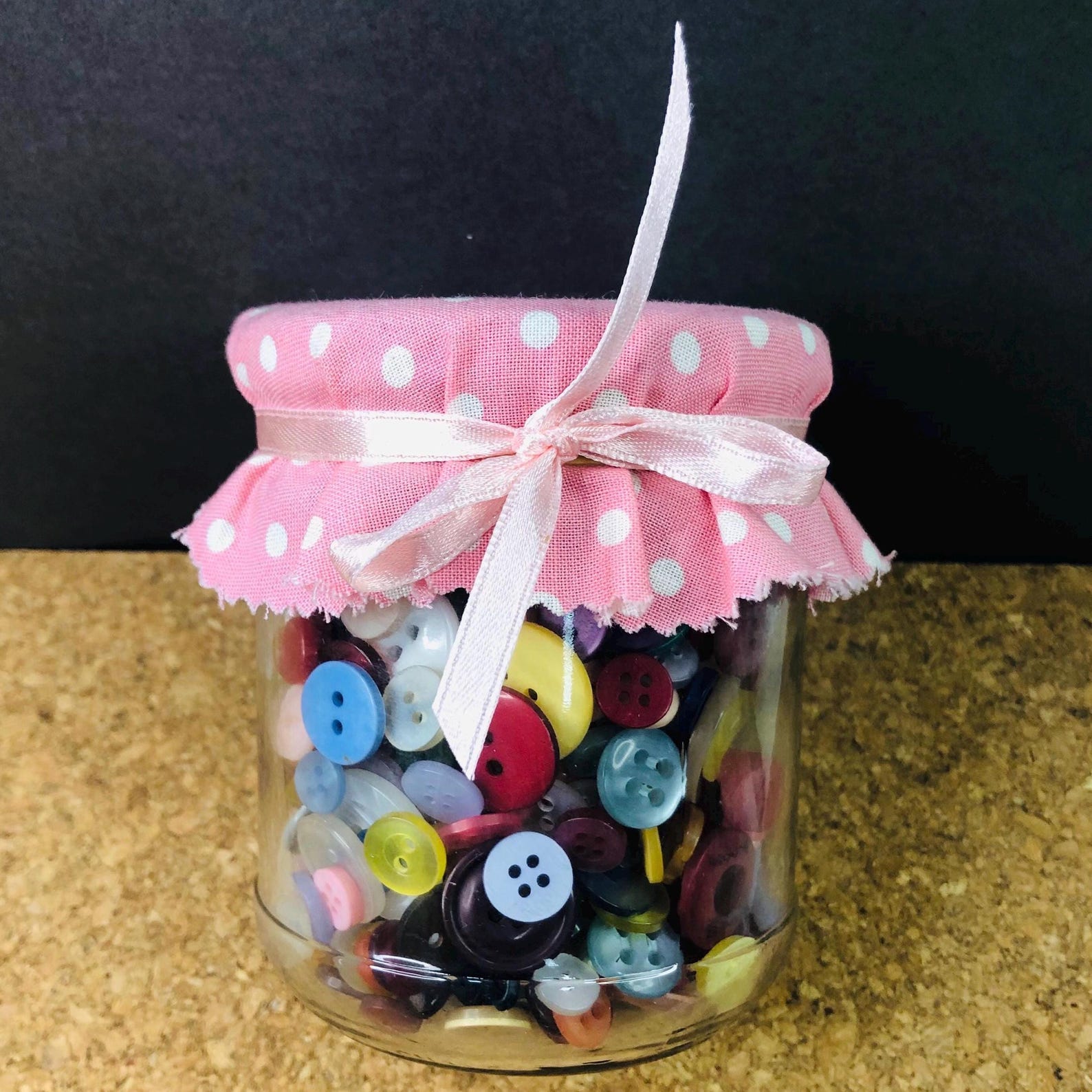 Buttons Jar, Craft Supply for Sewing, Junk Journaling, Scrapbooking ...
