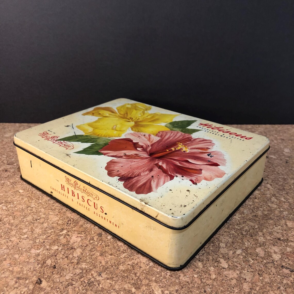 Macrobertson Hibiscus Lolly Tin. Biscuit Box for Pantry or Craft Room ...