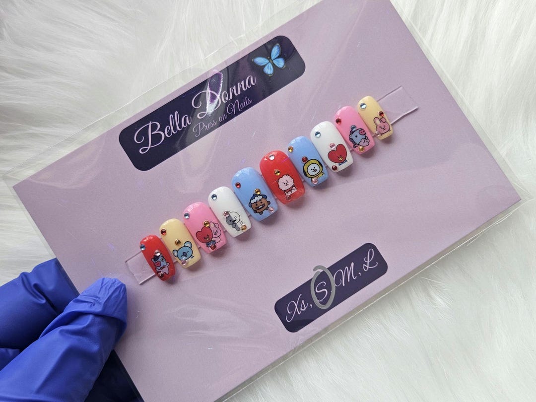 BT21 BTS Kpop Press on Nails - Etsy