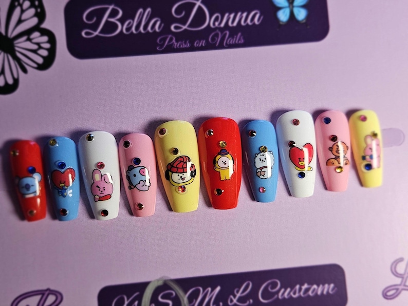 BT21 BTS Kpop Press on Nails - Etsy