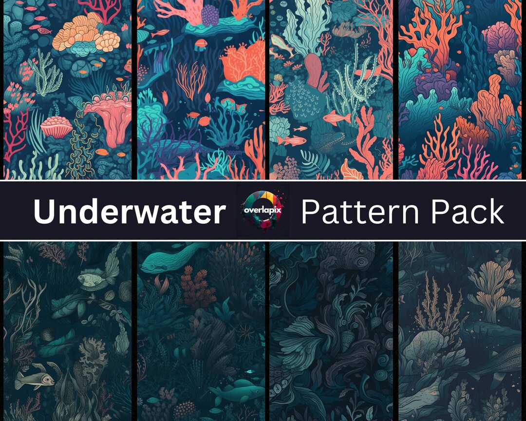 Underwater - Seamless Pattern Pack (8) - Etsy