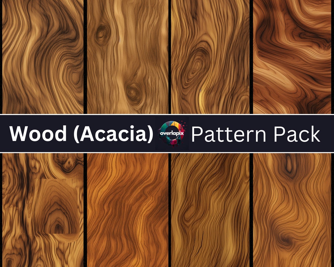 Wood (acacia) - Seamless Pattern Pack (8) - Etsy