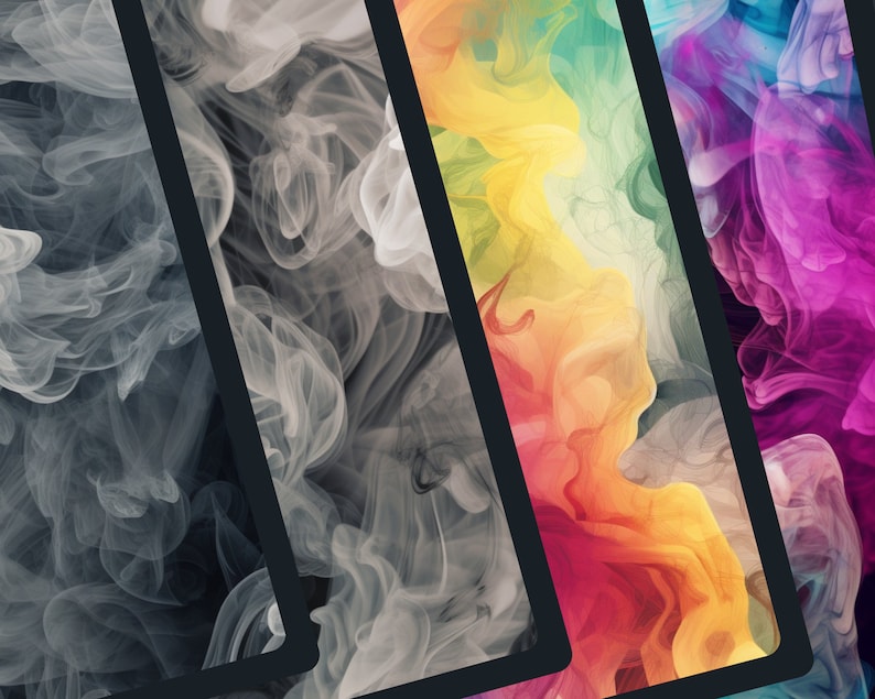 Colorful Smoke - Seamless Pattern Pack (8) - Etsy