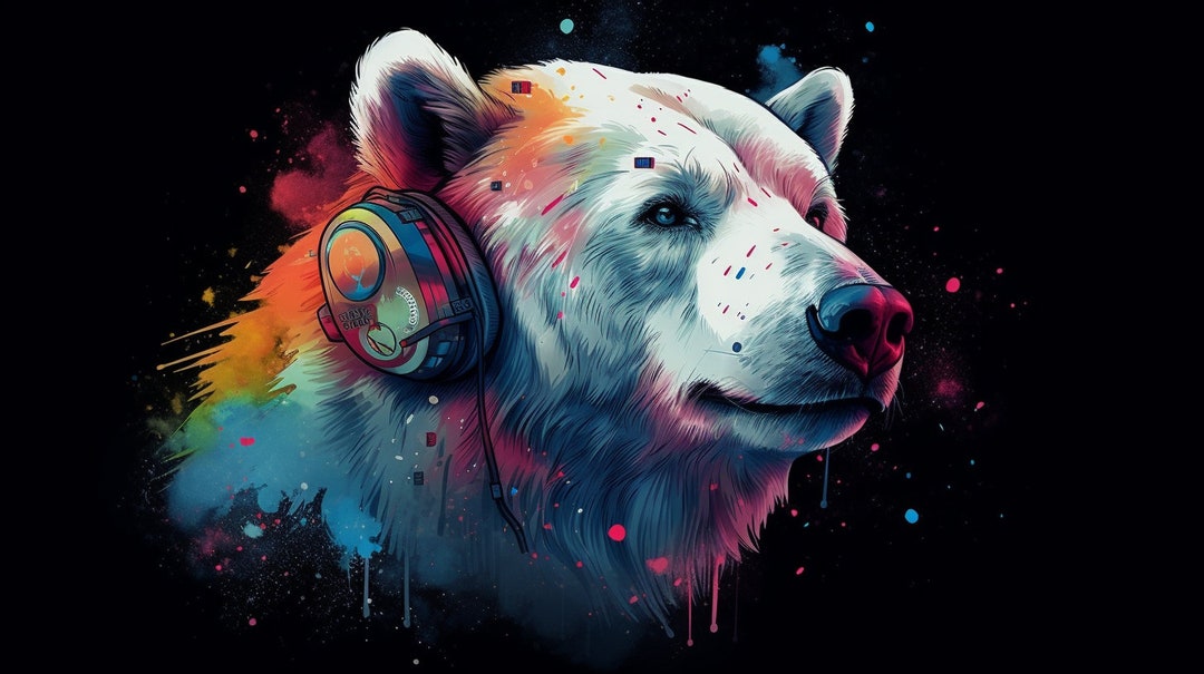 Digital Art Polar Bear 4k 16:9 300dpi - Etsy