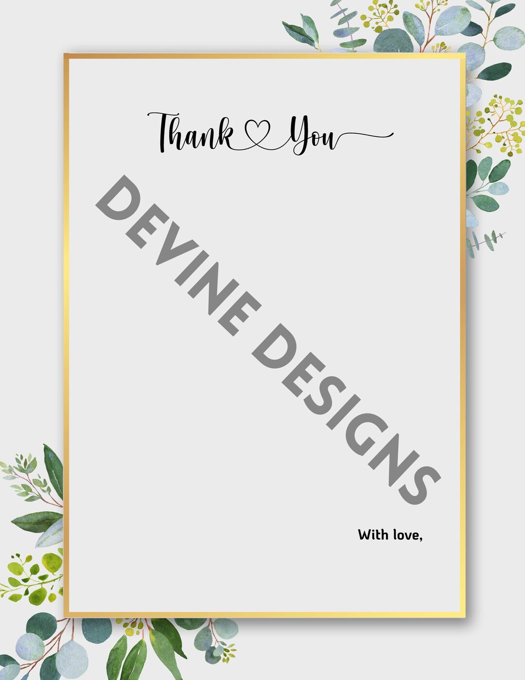 Thank You Letter Printable 5 Pack - Etsy