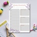 Weekly Work Planner | Work Tracker | Digital Printable | Digital ...