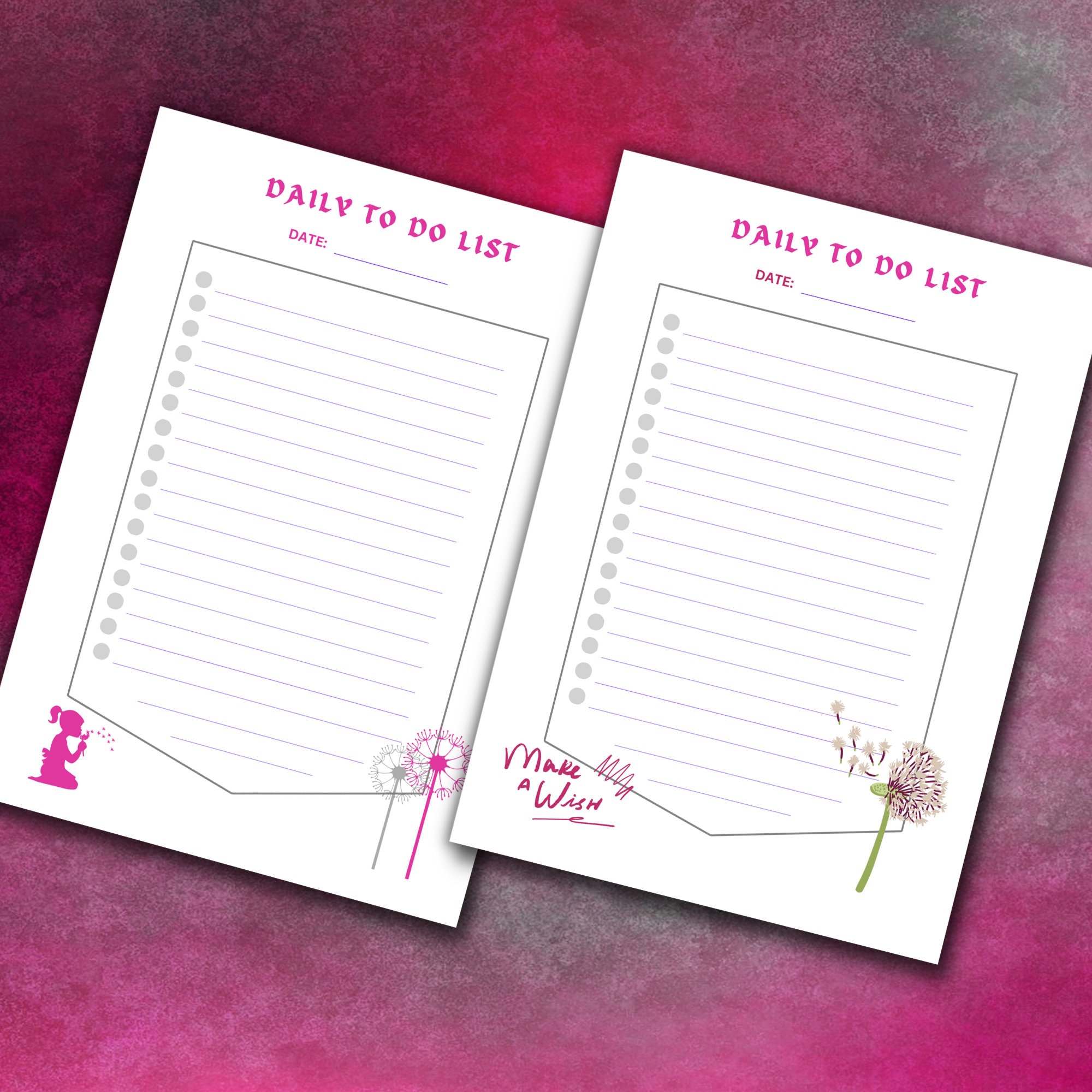 Make a Wish Printable to Do List - Etsy