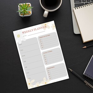 Weekly Work Planner | Work Tracker | Digital Printable | Digital ...