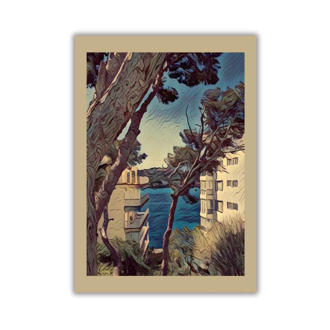 Down the Bay Wall Art | Sea View Art | Hotel Art | Abstract Art ...
