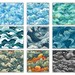 Ocean Waves Seamless Patterns - 9 Designs Bundle - Colorful Digital ...