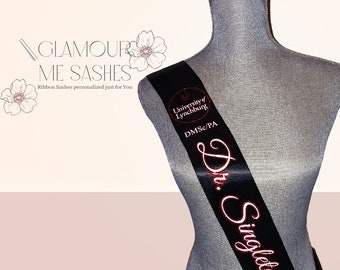 Custom Sash, Ribbon Sash, Birthday Sash, Pageant Sash, Glitter Sash ...