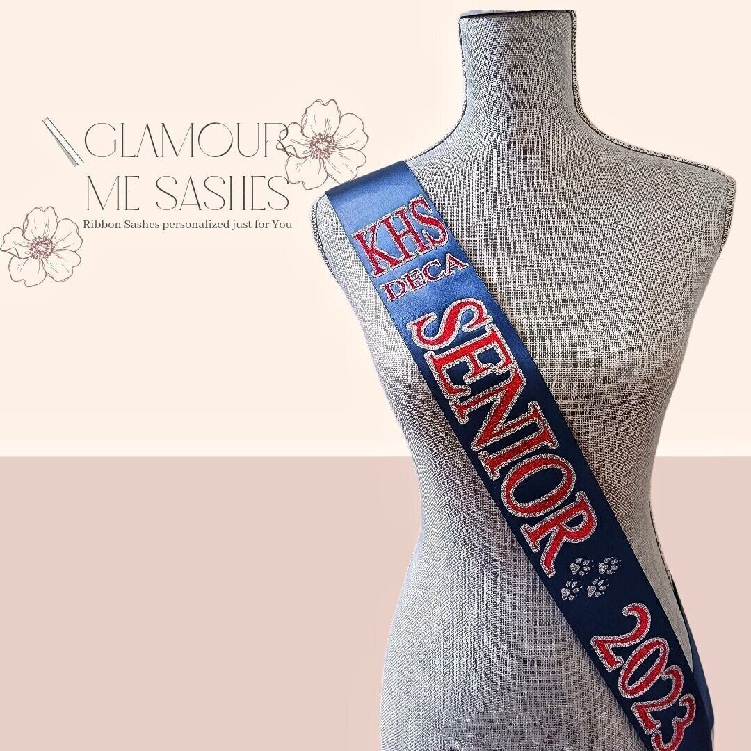 Custom Sash, Senior Sash, Cheer Sashes, Ribbon Sash, Pageant Sash ...