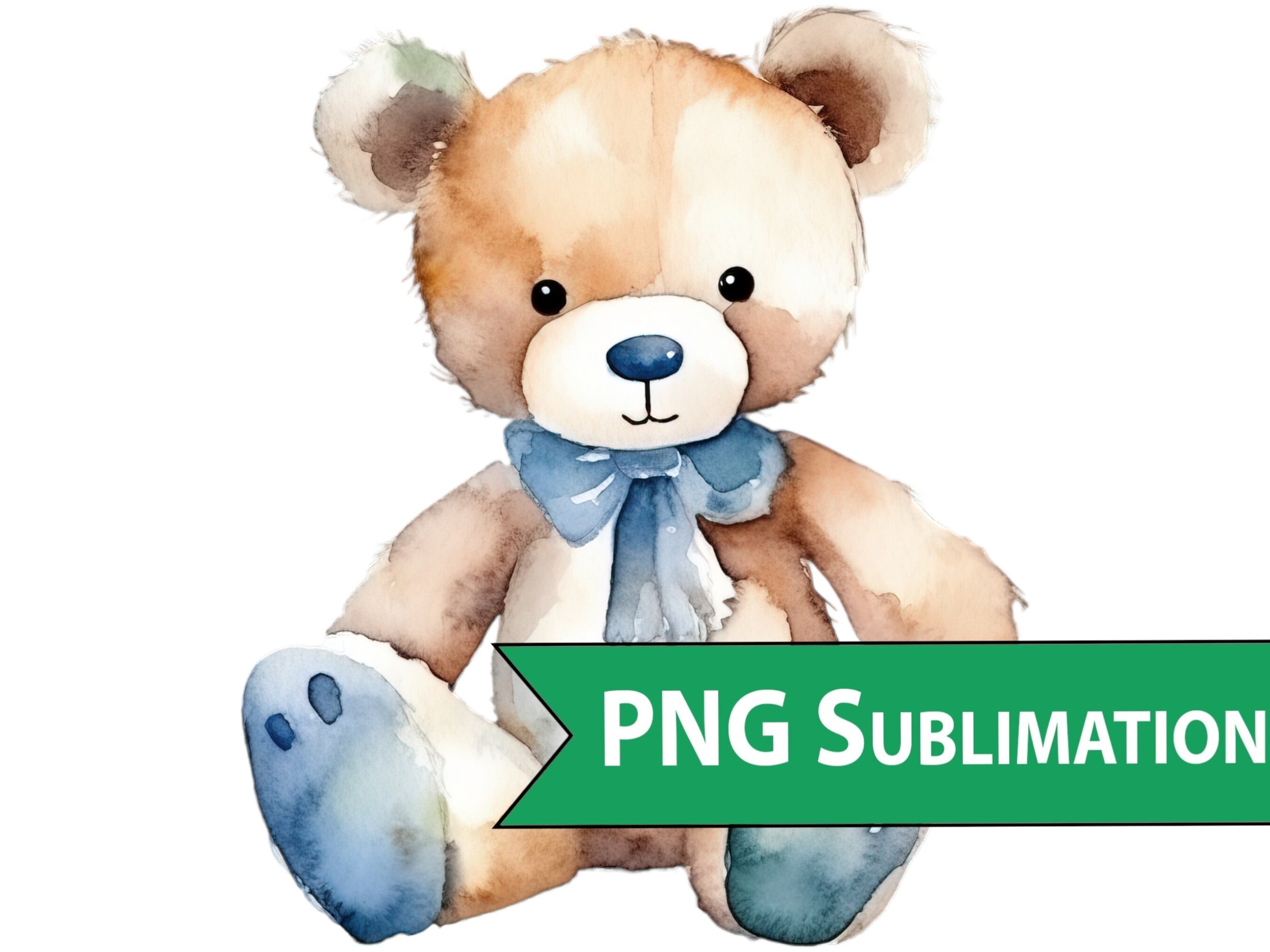 Watercolor Clipart Cute Teddy Bear Scrap Books Digital - Etsy