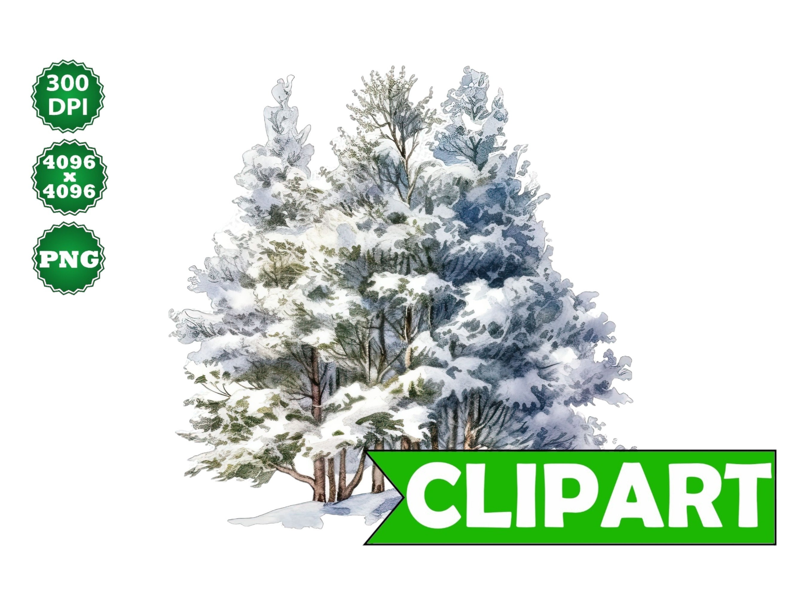 Snow Trees Clip Art