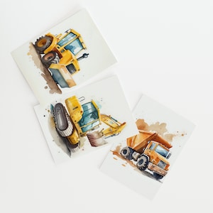 Kids Construction Truck Prints Set 3, Construction Print, Truck ...