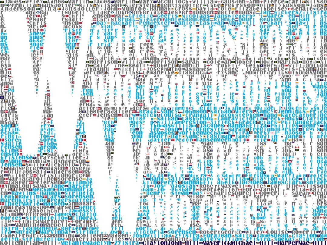 Custom Family History Names Mosaic - Etsy