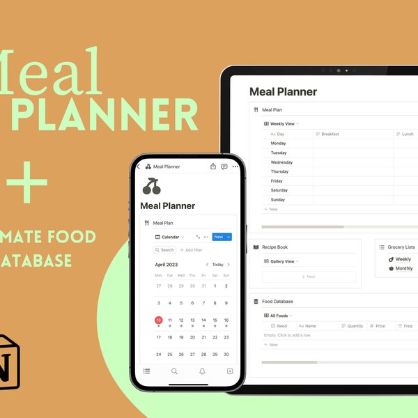 Kitchen Notion Template Etsy