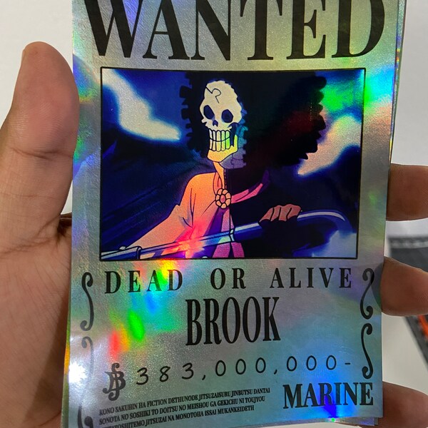 One Piece Wanted Sticker - Etsy