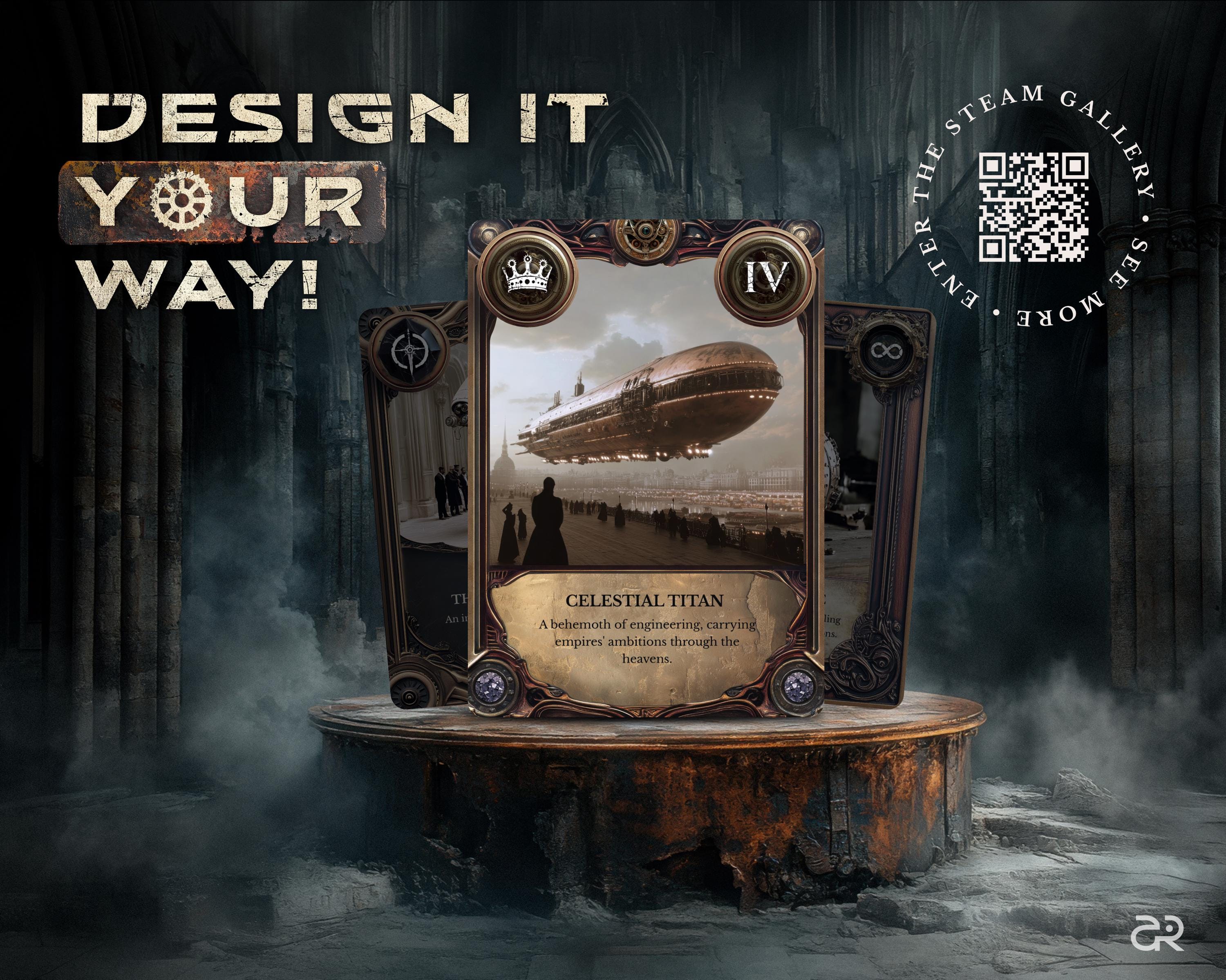 Steampunk Card Game Template – 500+ DIY Trading Card Game Print & Play ...