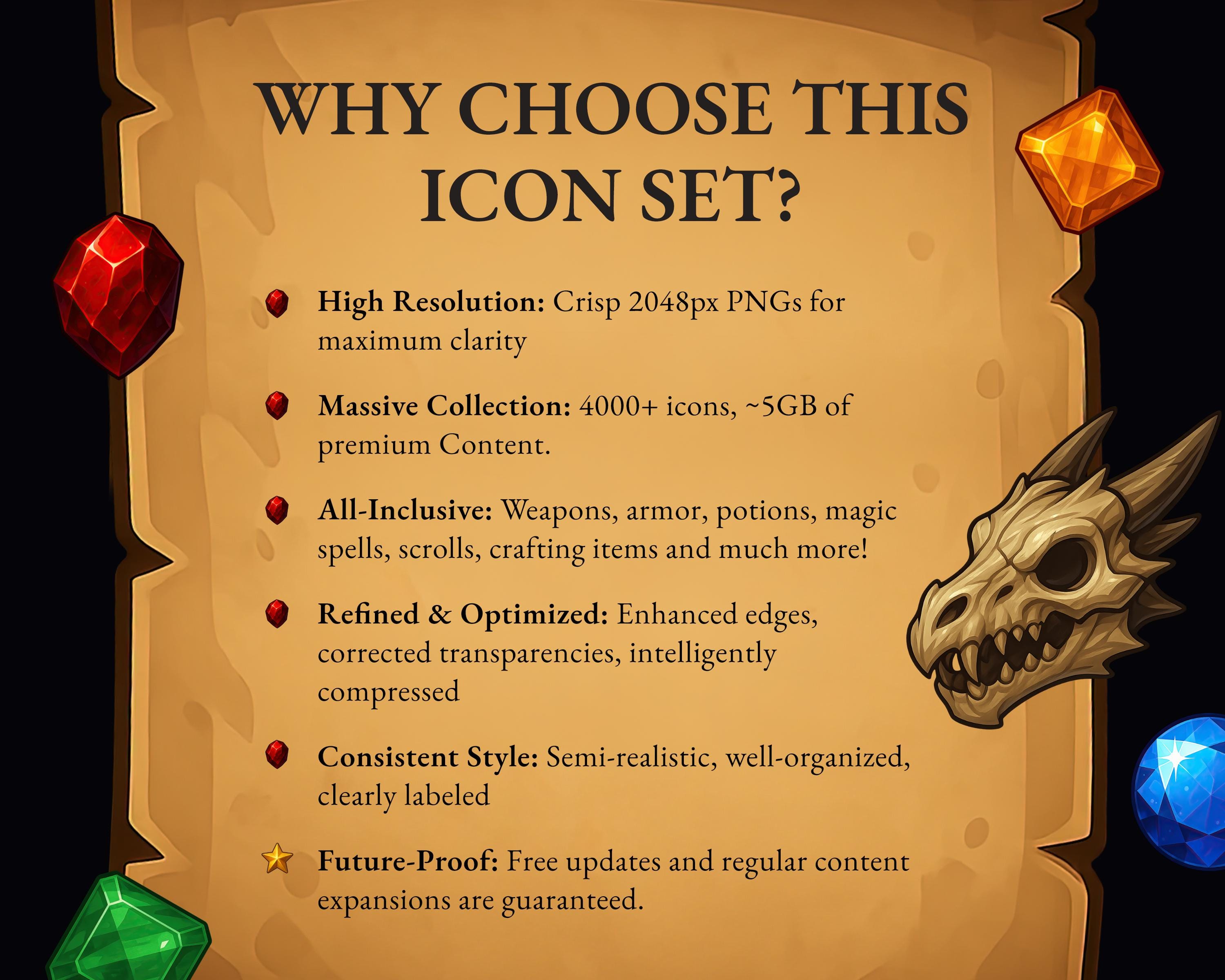5000+ Dark Fantasy RPG Icons – Premium Fantasy Asset Pack, 2048px PNG ...