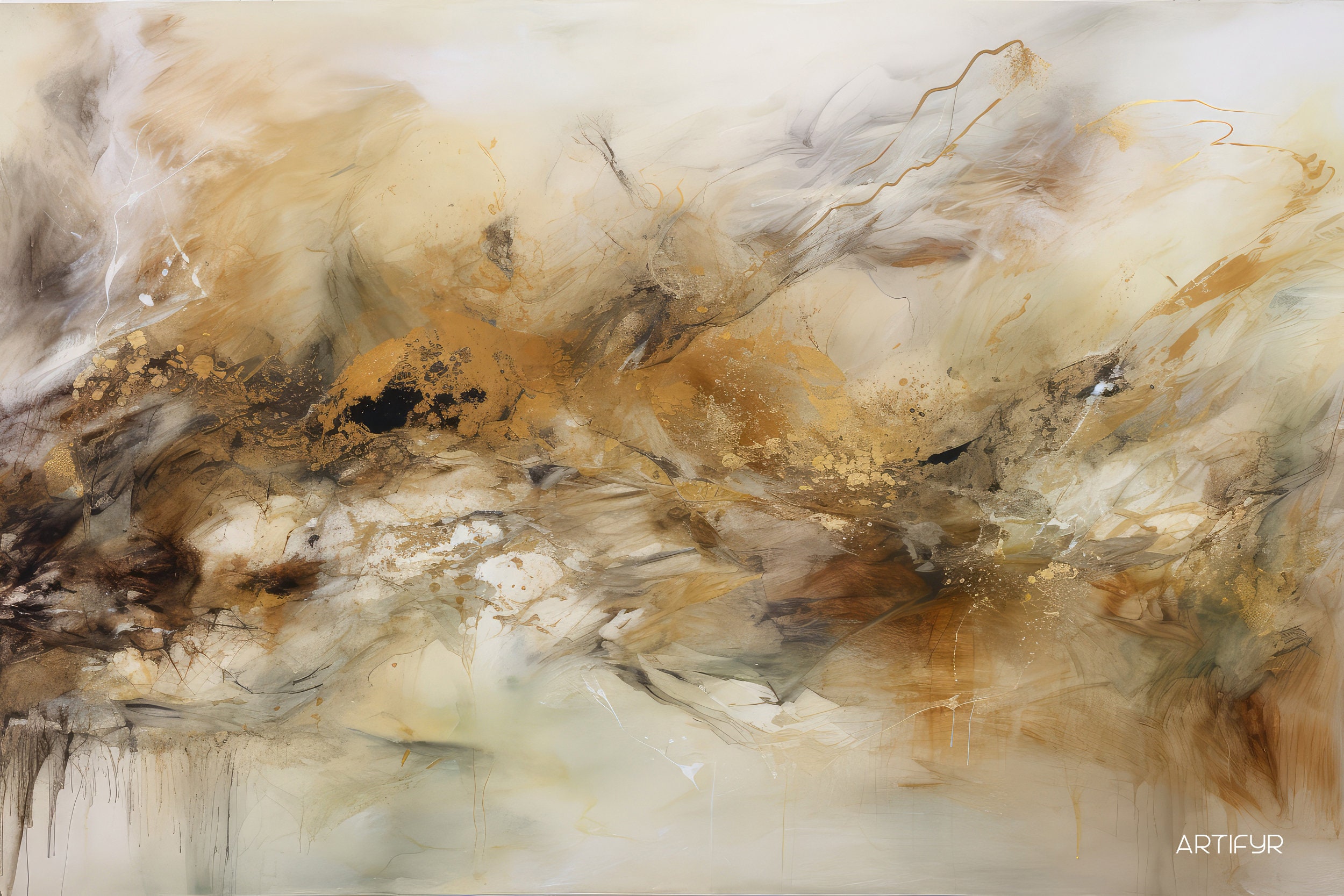 10K Digital Abstract Expressionism AI Art Download, Set of 5 Abstract ...