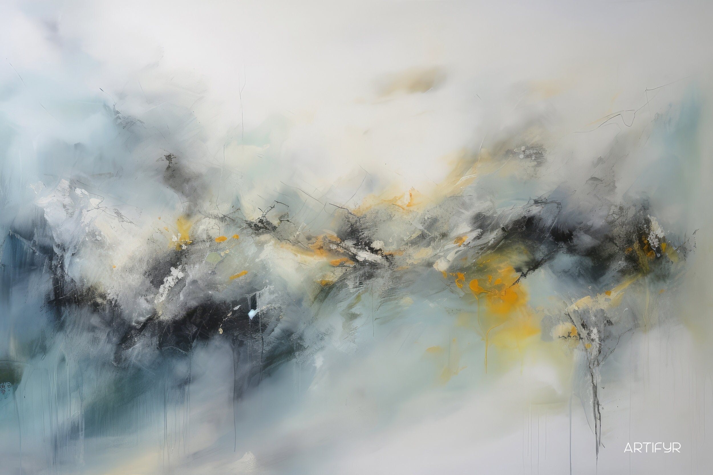 10K Digital Abstract Expressionism AI Art Download, Set of 5 Abstract ...