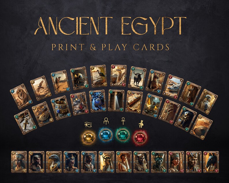 Ancient Egypt Card Game - Etsy