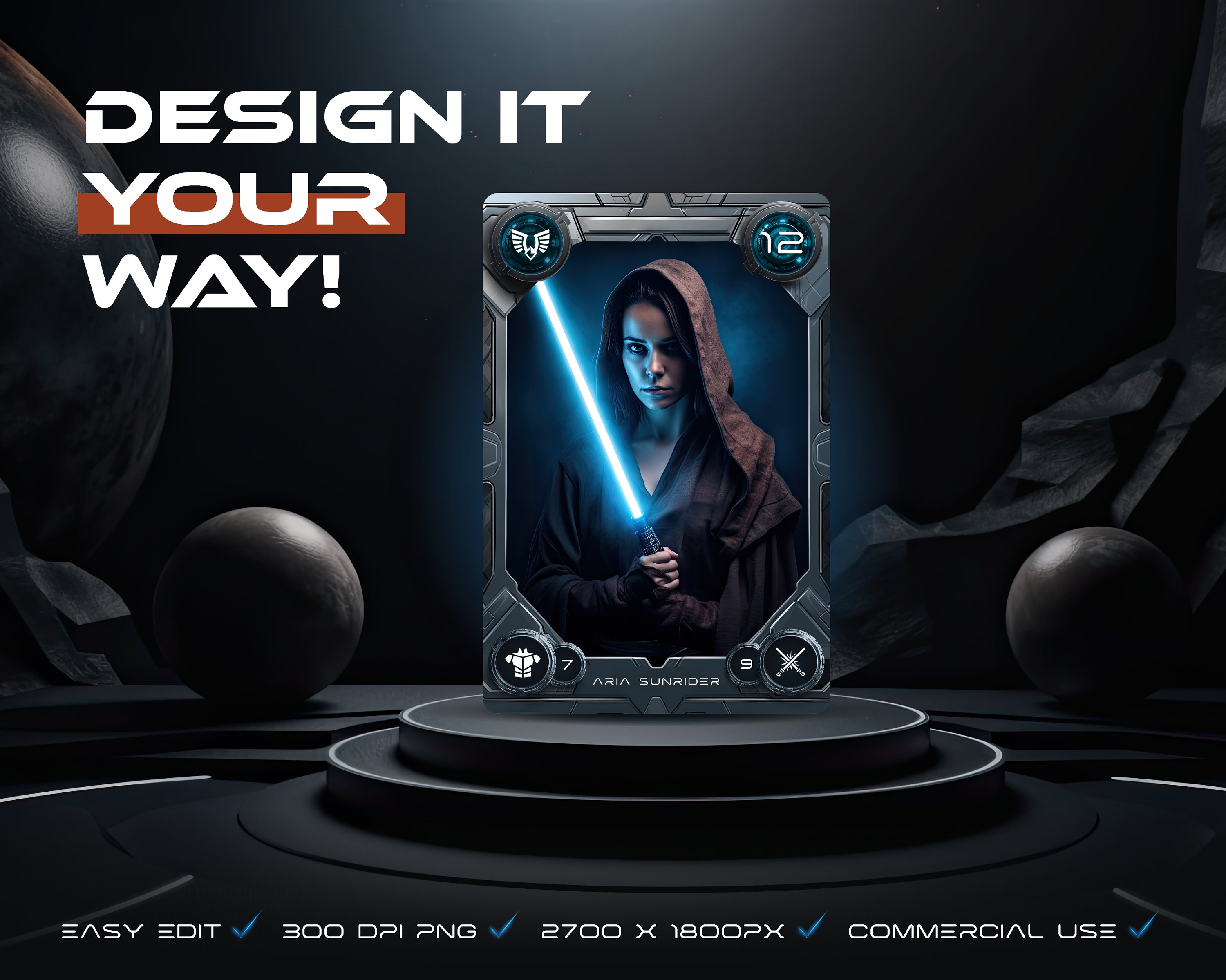 DIY Sci-fi Card Game Template Personalized Deck of Cards - Etsy