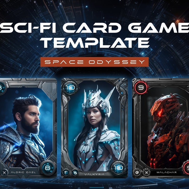 Sci Fi Card Game Template - Etsy