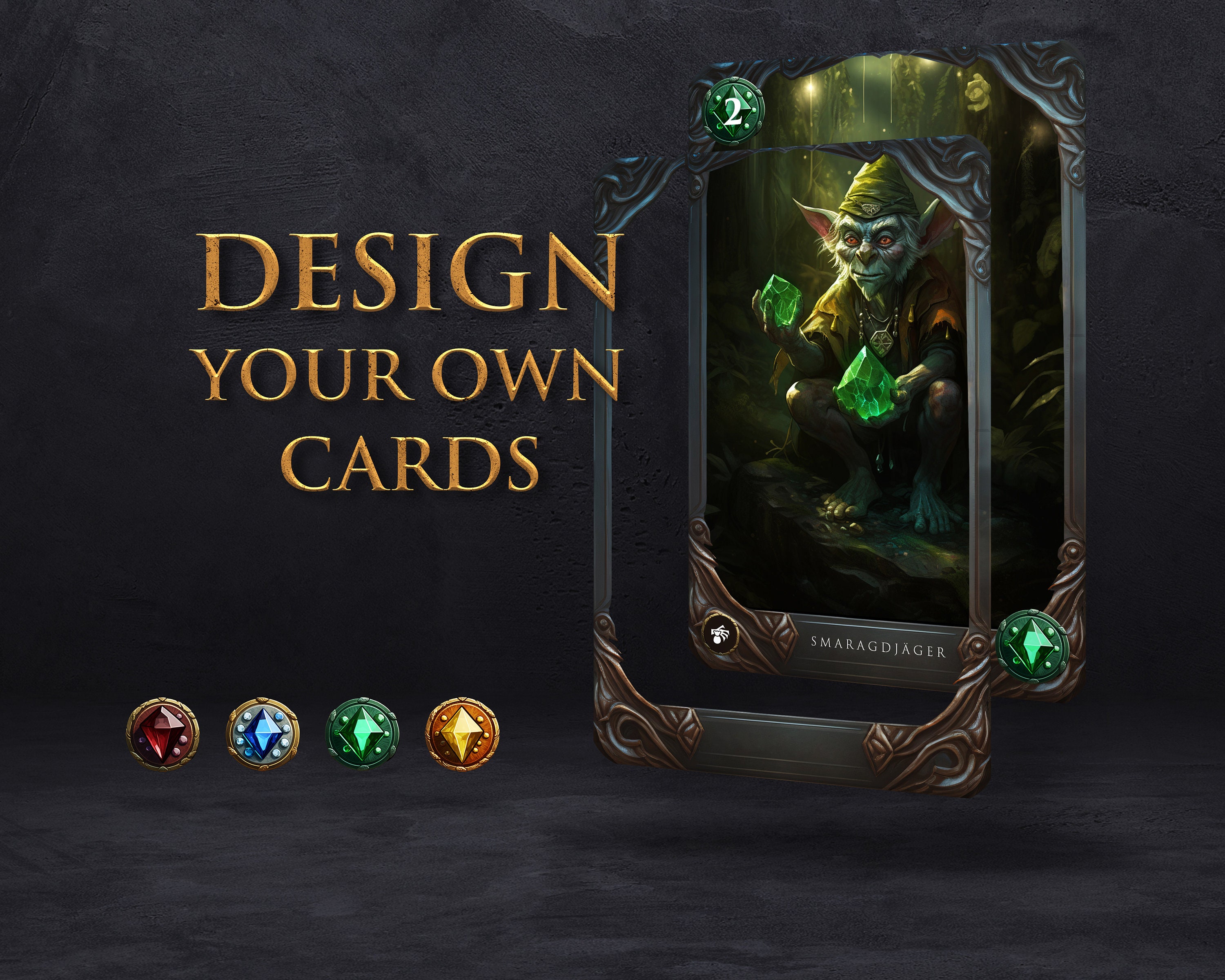 Fantasy Card Game Including DIY Design Template Digital Editon, Design ...