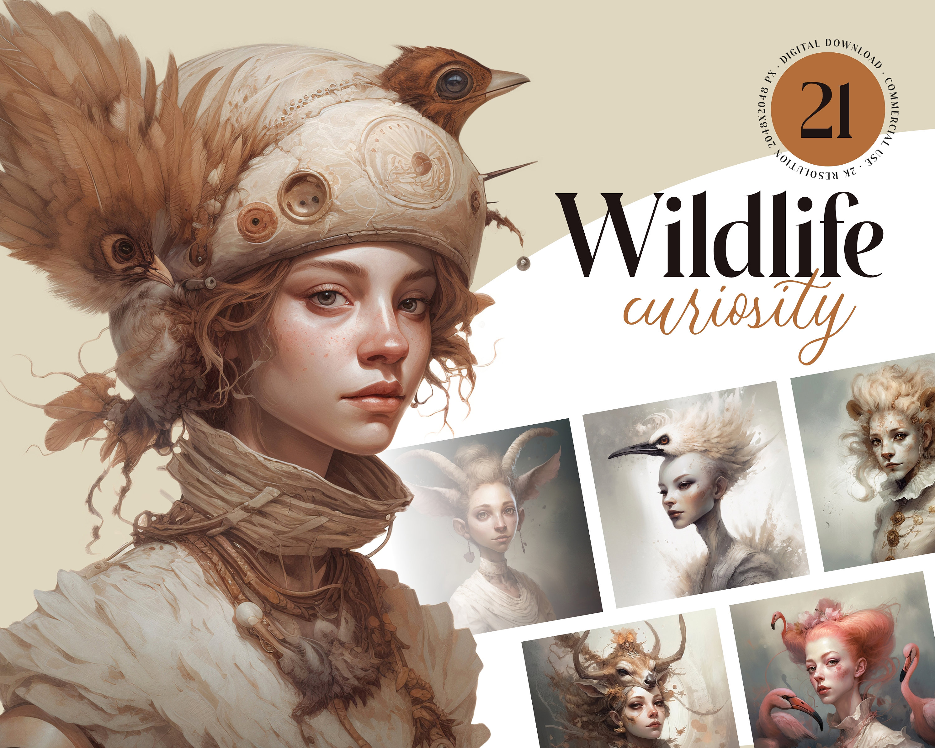 Human Animal Hybrid Drawing