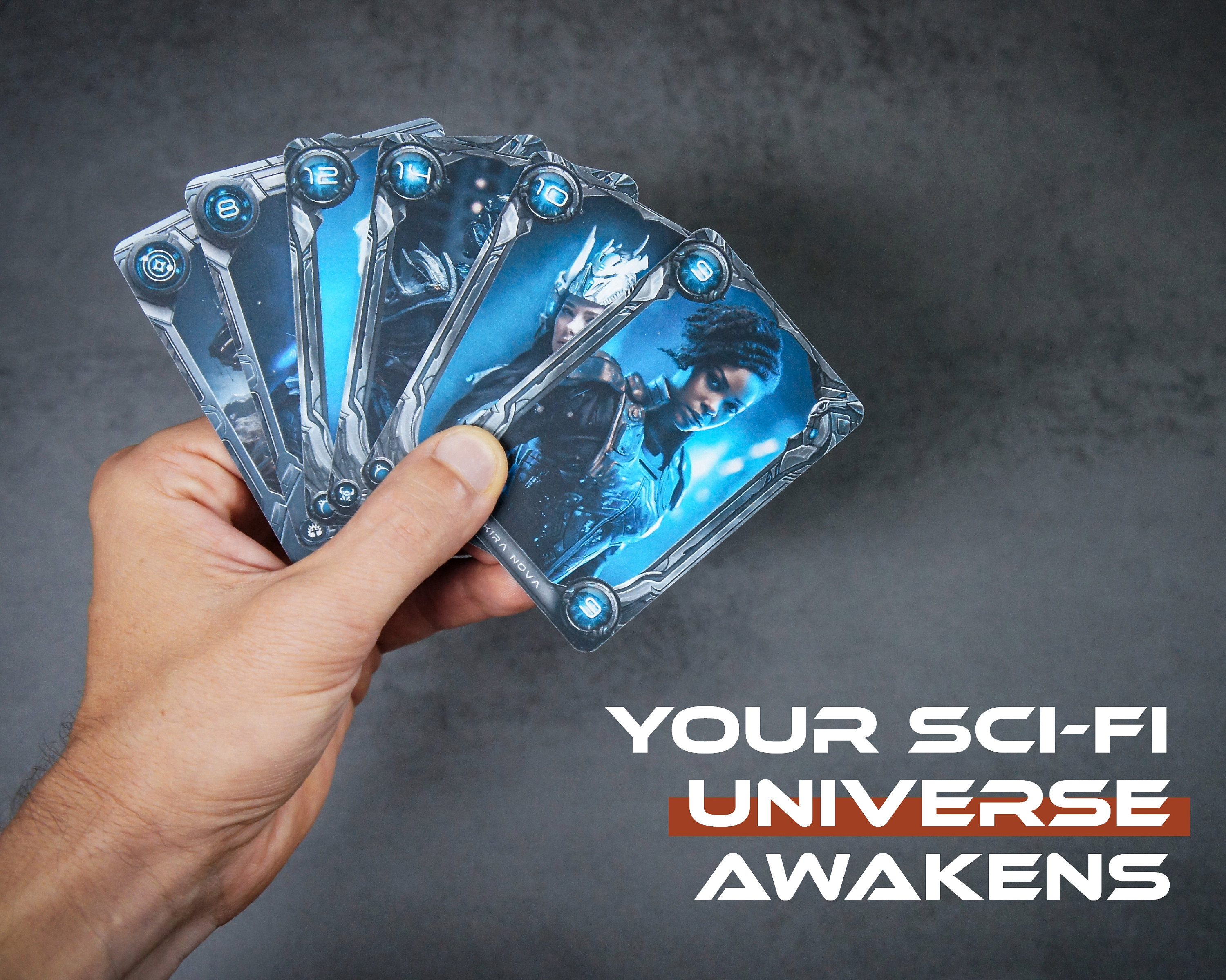 DIY Sci-fi Card Game Template | 6 Customizable Card Frames | TCG Template | Individual Card ...