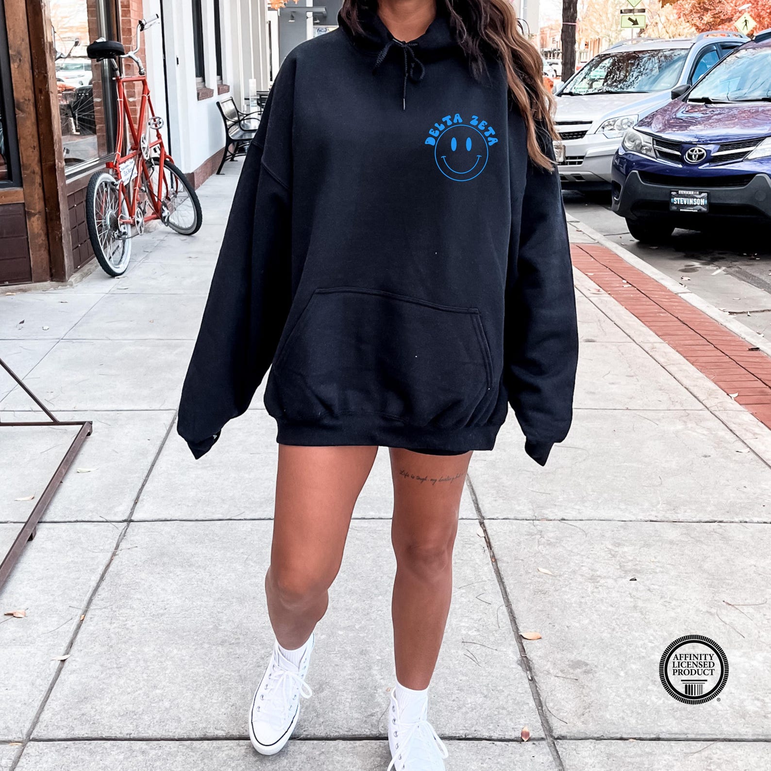 Delta Zeta Puff Letters Hoodie - Sorority Sweatshirt for Delta Zeta ...