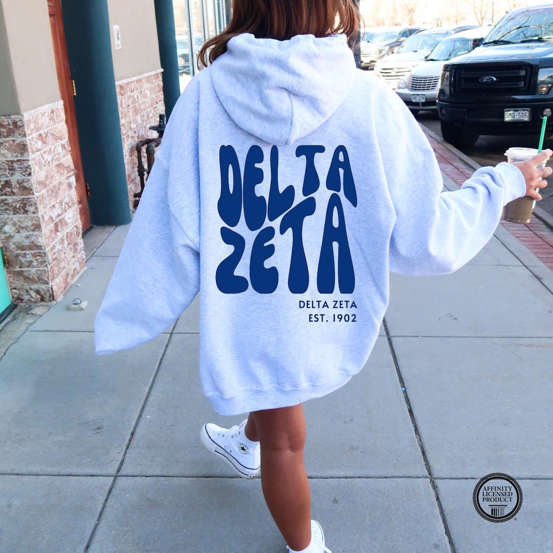Delta Zeta Puff Letters Hoodie - Sorority Sweatshirt for Delta Zeta ...