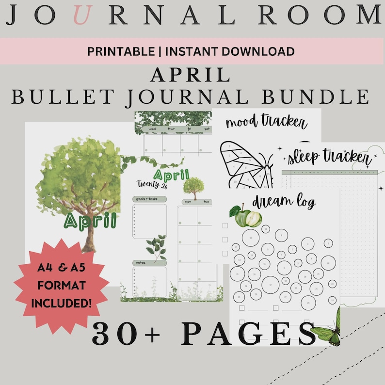 FULL YEAR 2026 Bullet Journal Printable Bundle Colorful Themed | All in ...
