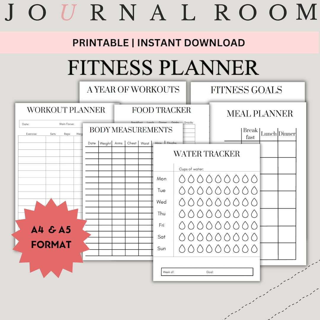 2025 Printable Planner | Printable Fitness Planner | Meal Planner ...