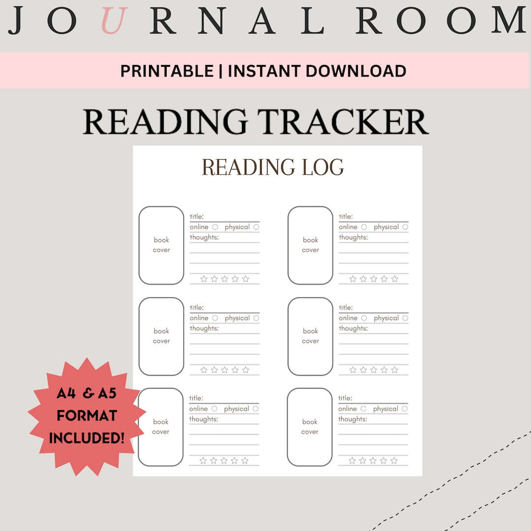 Reading Log 2024 Printable Reading Tracker Books Read Book Tracker ...