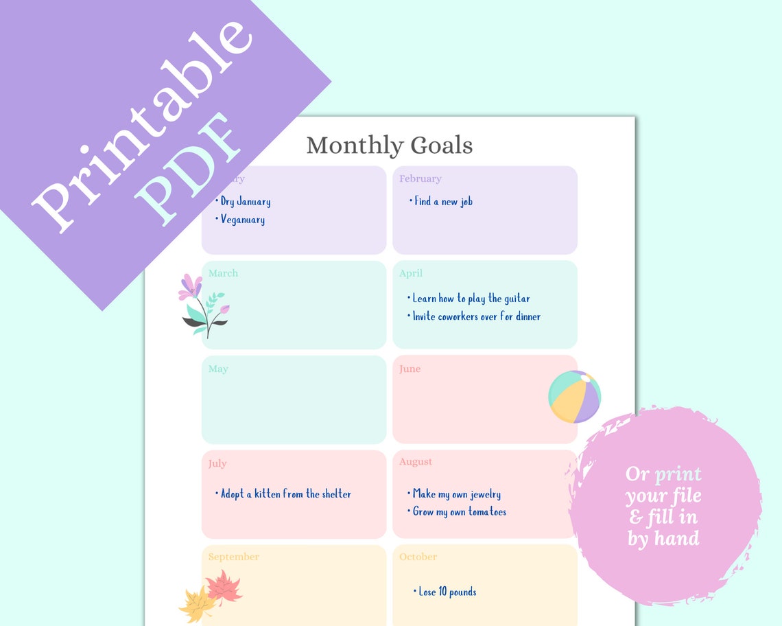 SMART Goal Planner Goal Setting Worksheet Editable Printable PDF SMART ...