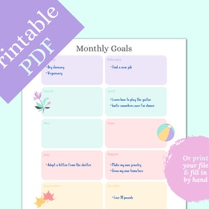 SMART Goal Planner | Goal Setting Worksheet | Editable + Printable PDF ...