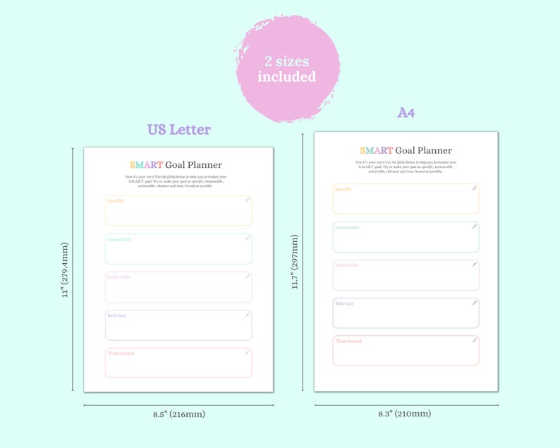SMART Goal Planner | Goal Setting Worksheet | Editable + Printable PDF ...