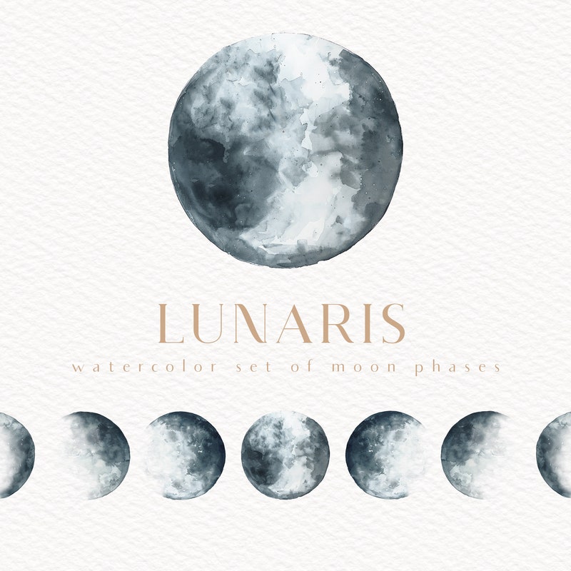 Moon Watercolor - Etsy