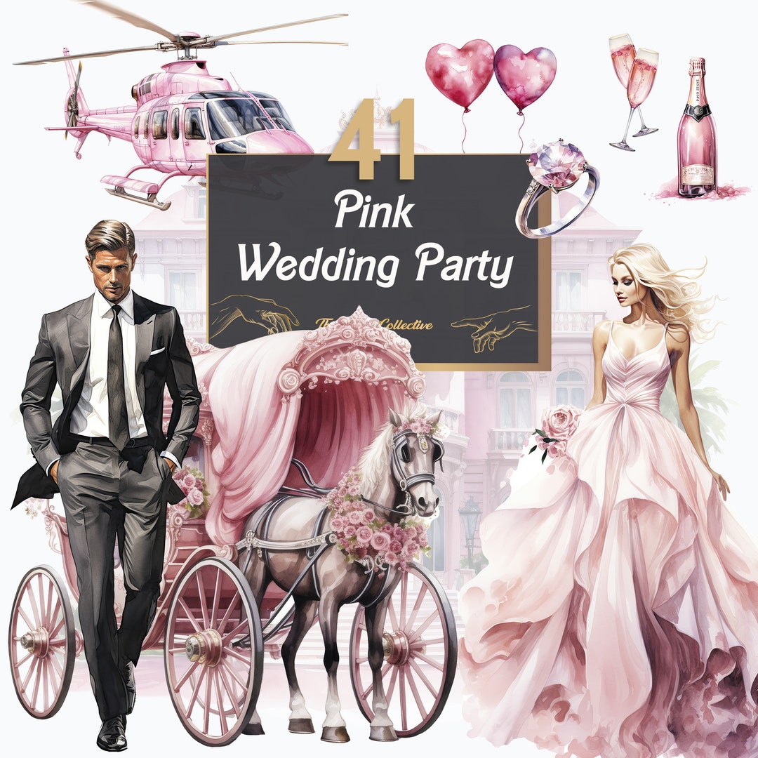 41 PNG Watercolor Pink Party Clipart Mega Bundle Pink Doll PNG Pink ...