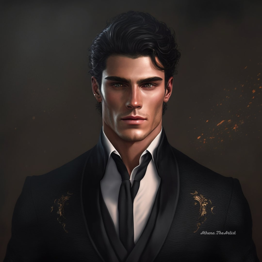 Handsome Man, Handsome Man Art, Digital Downloads, AI Art, Character ...