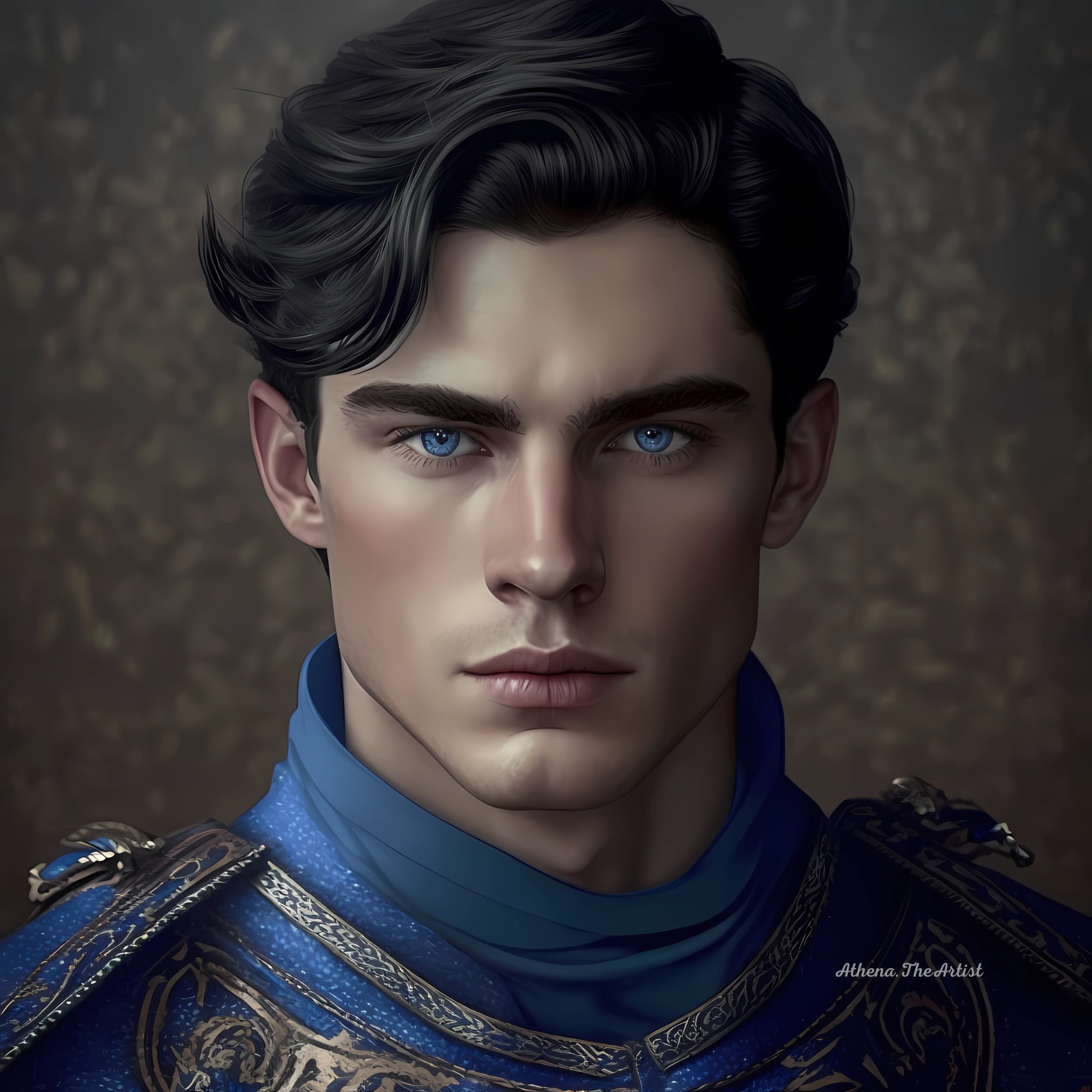 Male Fantasy Character Art, Digital Downloads, AI Art, Character Art ...