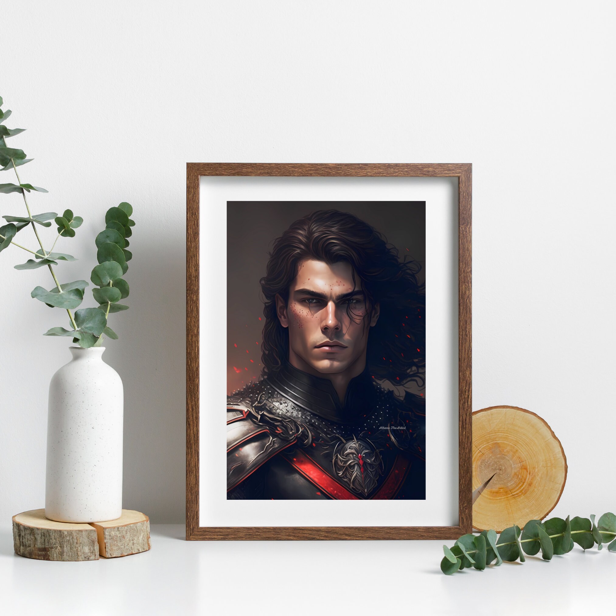 Male Fantasy Character Art, Digital Downloads, AI Art, Character Art ...