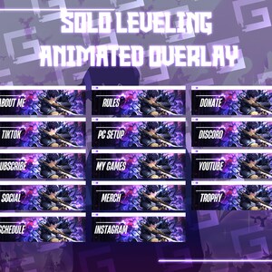 Solo Leveling Animated Streaming Overlay | Glitch | Anime | Twitch ...